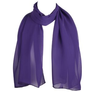 hat to socks chiffon scarf sheer wrap for women (purple)