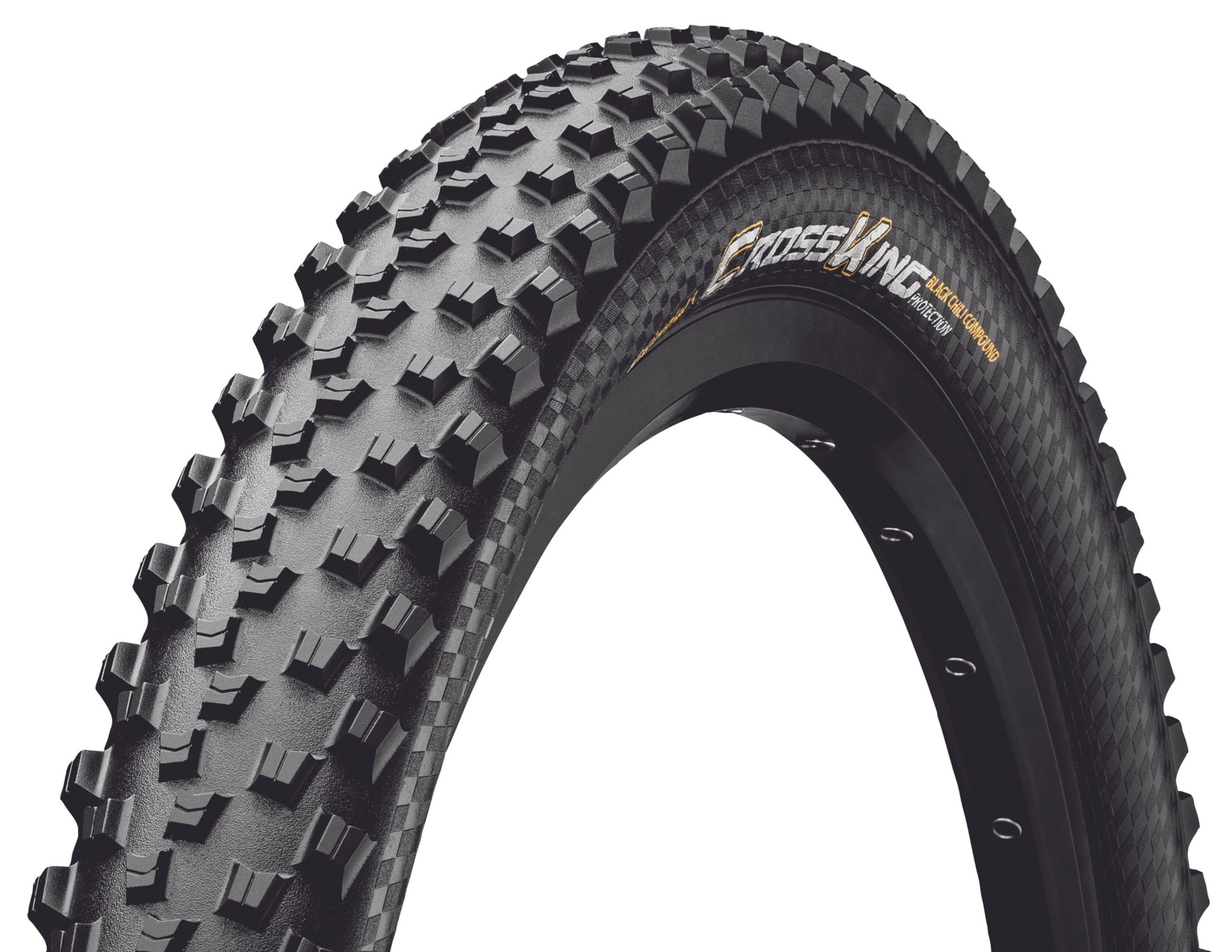 Continental Mountain Bike ProTection Tire - Black Chili, Tubeless, Folding Handmade MTB Performance Tire (26", 27.5", 29"), 27.5 x 2.2, Cross King