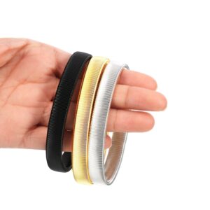 Pangda 3 Pairs Sleeve Garters Anti-Slip Shirt Sleeve Holders Garters Stretch Metal Armbands Sleeve Garters for Women Men