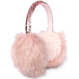 earmuffs girls earmuffs in plush and flip sequin design(pink, m)