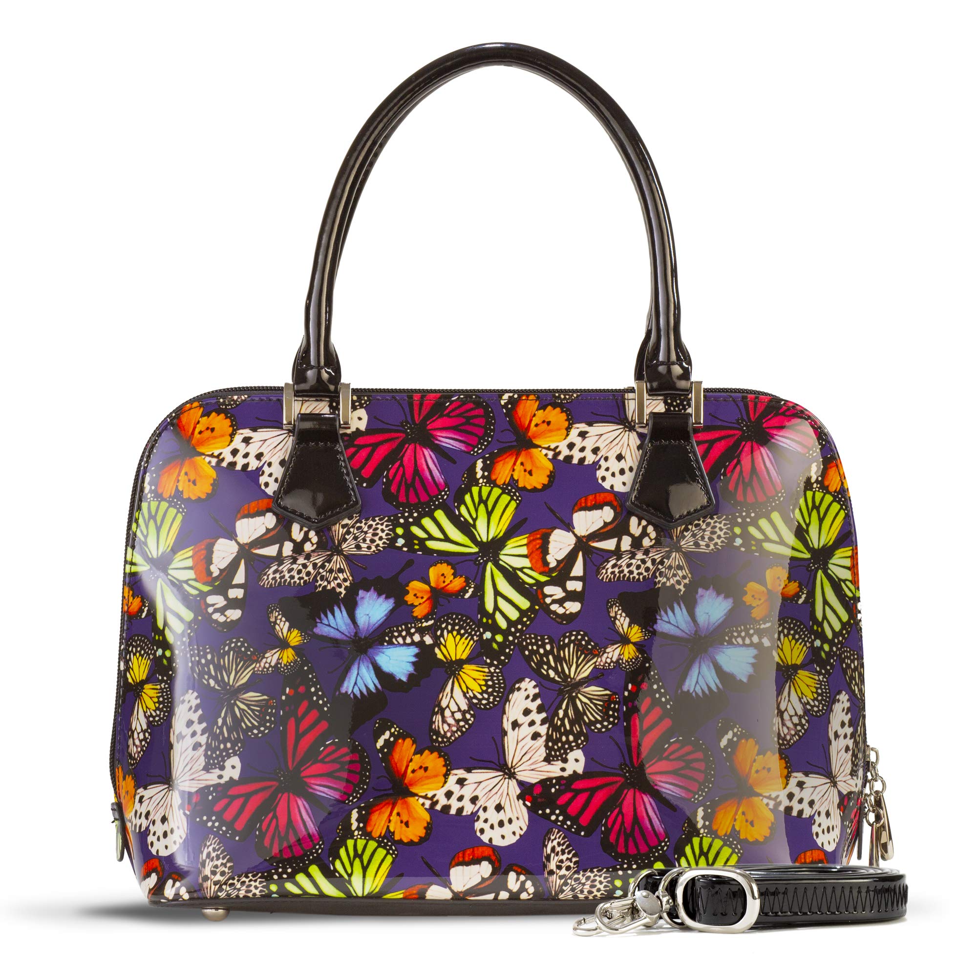 Bravo! Anuta Butterfly Print Leather Handbag, Medium, Multi-Color