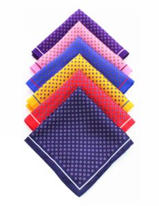 jemygins 6pcs red yellow pink blue silk pocket squares for men handkerchief hanky set (1)