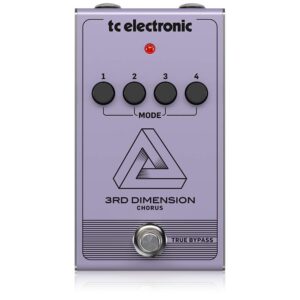 tc electronic 3rd dimension chorus vintage analog chorus pedal recreation with 4-button effect selection and bbd circuitry