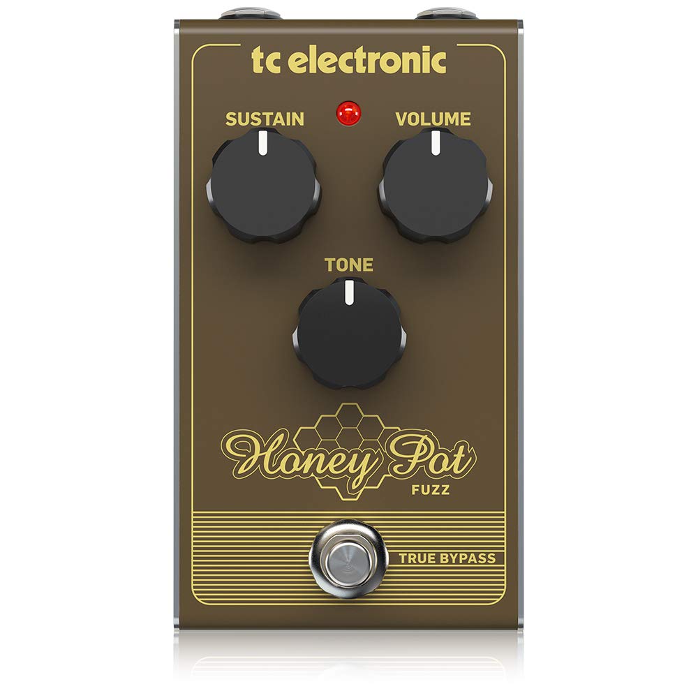 TC Electronic HONEY POT FUZZ Vintage-Flavored Fuzz Pedal with Massive Wall of Tones and Miles of Sustain