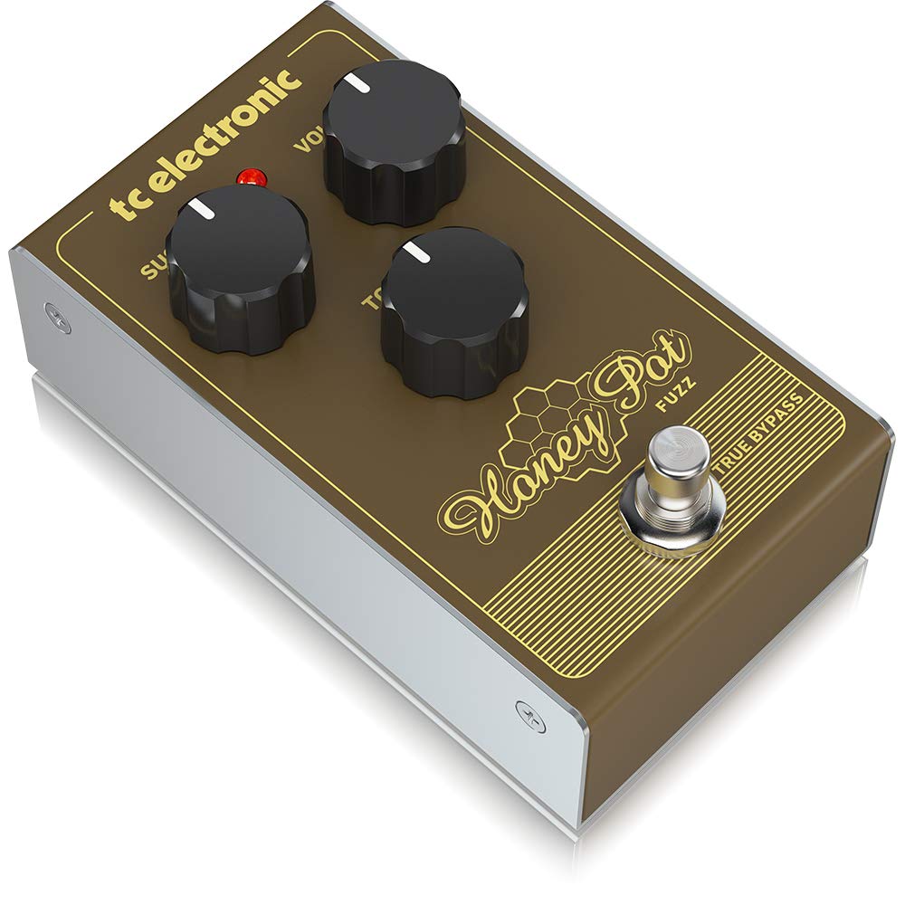 TC Electronic HONEY POT FUZZ Vintage-Flavored Fuzz Pedal with Massive Wall of Tones and Miles of Sustain