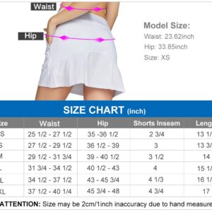 Cityoung Women Golf Skirt with Pockets Tennis Skirts with Shorts Pleated Skorts Skirts Causal Summer Running Activewear Pink S