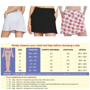 Cityoung Women Golf Skirt with Pockets Tennis Skirts with Shorts Pleated Skorts Skirts Causal Summer Running Activewear Pink S