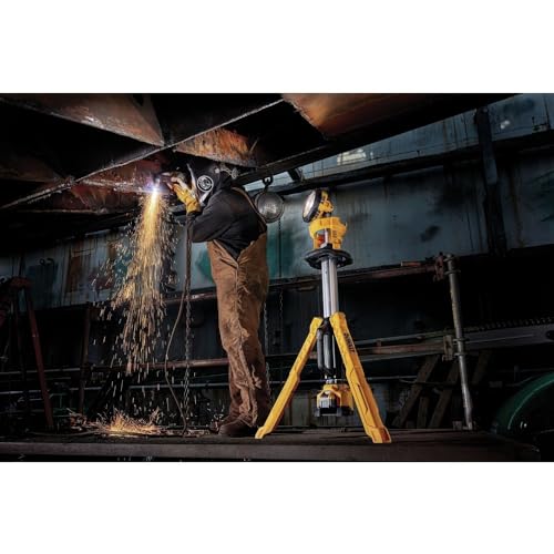 DEWALT 20V MAX LED Work Light, 3000 Lumens of Brightness with 3 Modes, Tripod Base, Bare Tool Only (DCL079B)