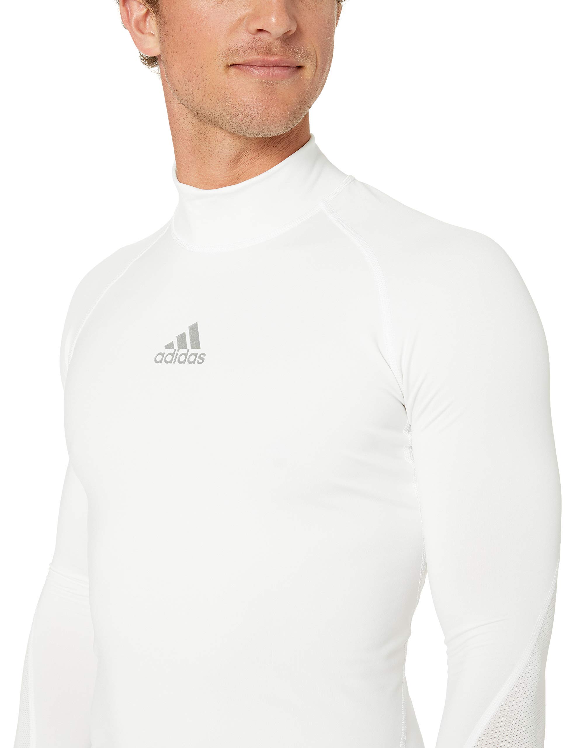 adidas Soccer Alphaskin Sport Long sleeve Climawarm Tee, White, X-Large