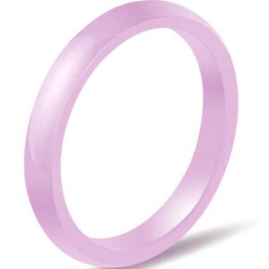 jude jewelers 3mm plain simple ceramic ring wedding band classical anniversary stackable (pink, 10)