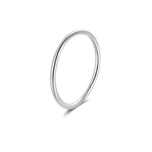 candyfancy 925 sterling silver 1.2mm stacking midi thin rings pinky ring stack knuckle rings band silver toe ring size 2.5