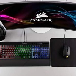 Corsair MM100 Medium Cloth Surface Mousepad (Glide-Optimised Textile Surface, Anti-Slip Base, Designed for Optical and Laser Mice, 320 mm x 270 mm x 3 mm) - Black