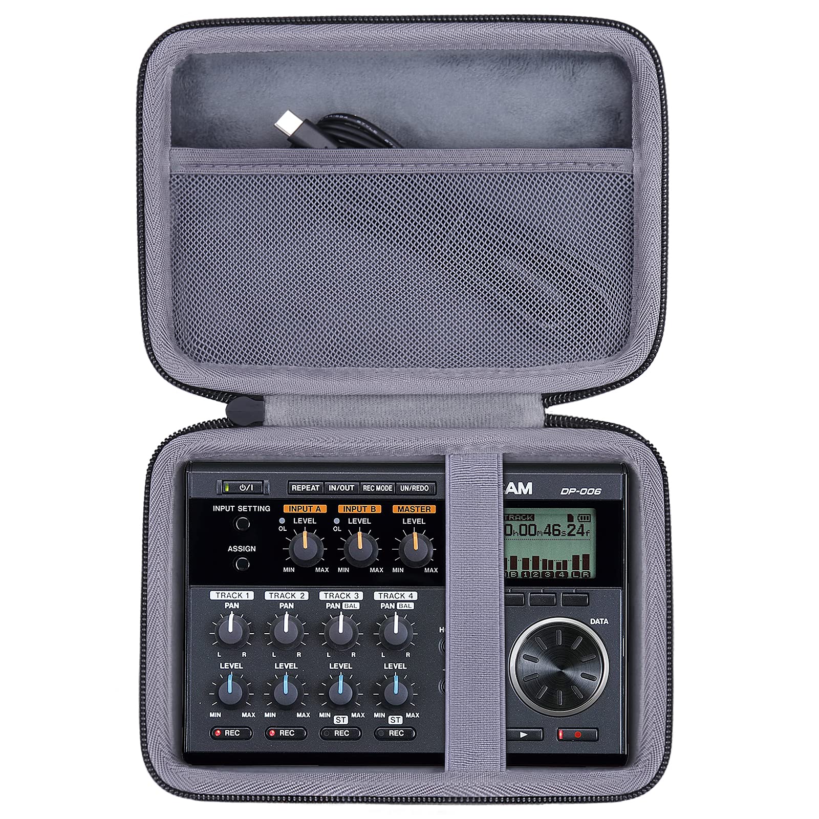 co2CREA Hard Case Replacement for Tascam DP-006 6-Track Digital Pocketstudio Multi-Track Audio Recorder