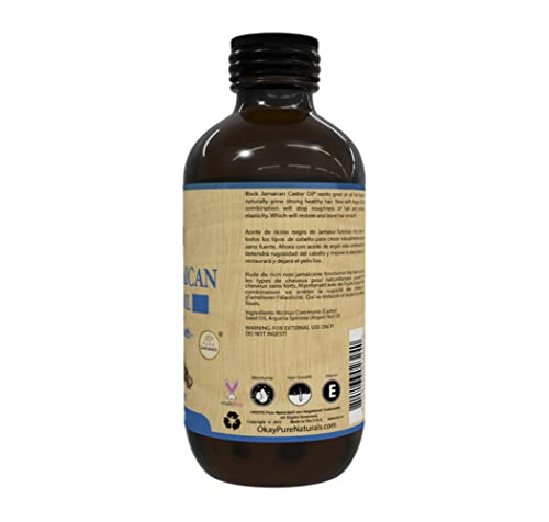 OKAY BLACK JAMAICAN CASTOR OIL ORIGINAL DARK with ARGAN OIL 4oz / 118ml