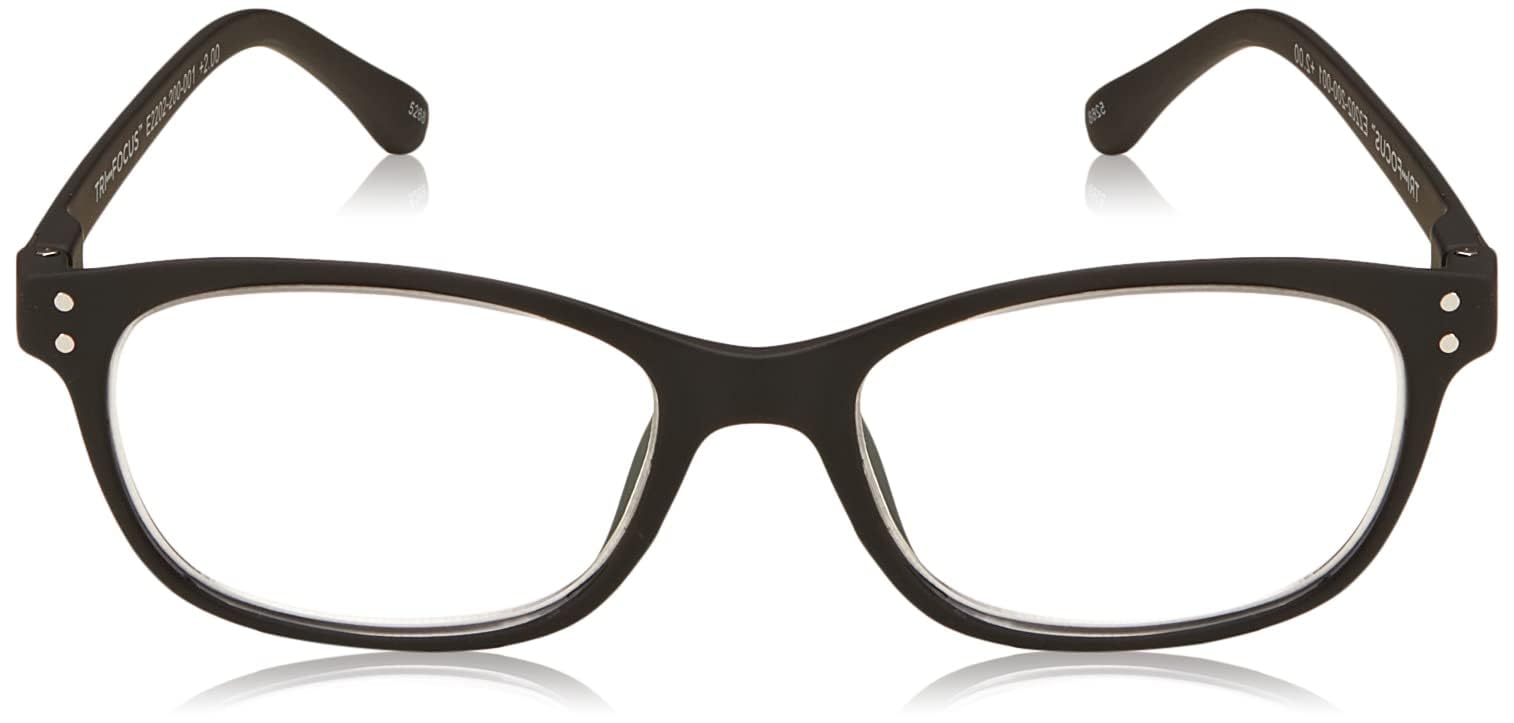 Select-A-Vision womens Optitek Tri Focus 2202 Black Reading Glasses, Black, 38 mm US