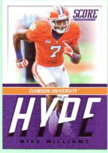 mike williams 2017 score hype rookie #4 - los angeles chargers, clemson tigers