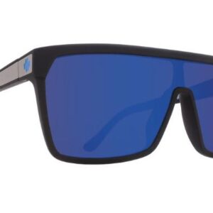 Spy Flynn Sunglasses Soft Matte Black with Happy Blue Spectra Lens Sticker