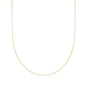 ross-simons italian 1mm 18kt yellow gold cable-chain necklace. 20 inches