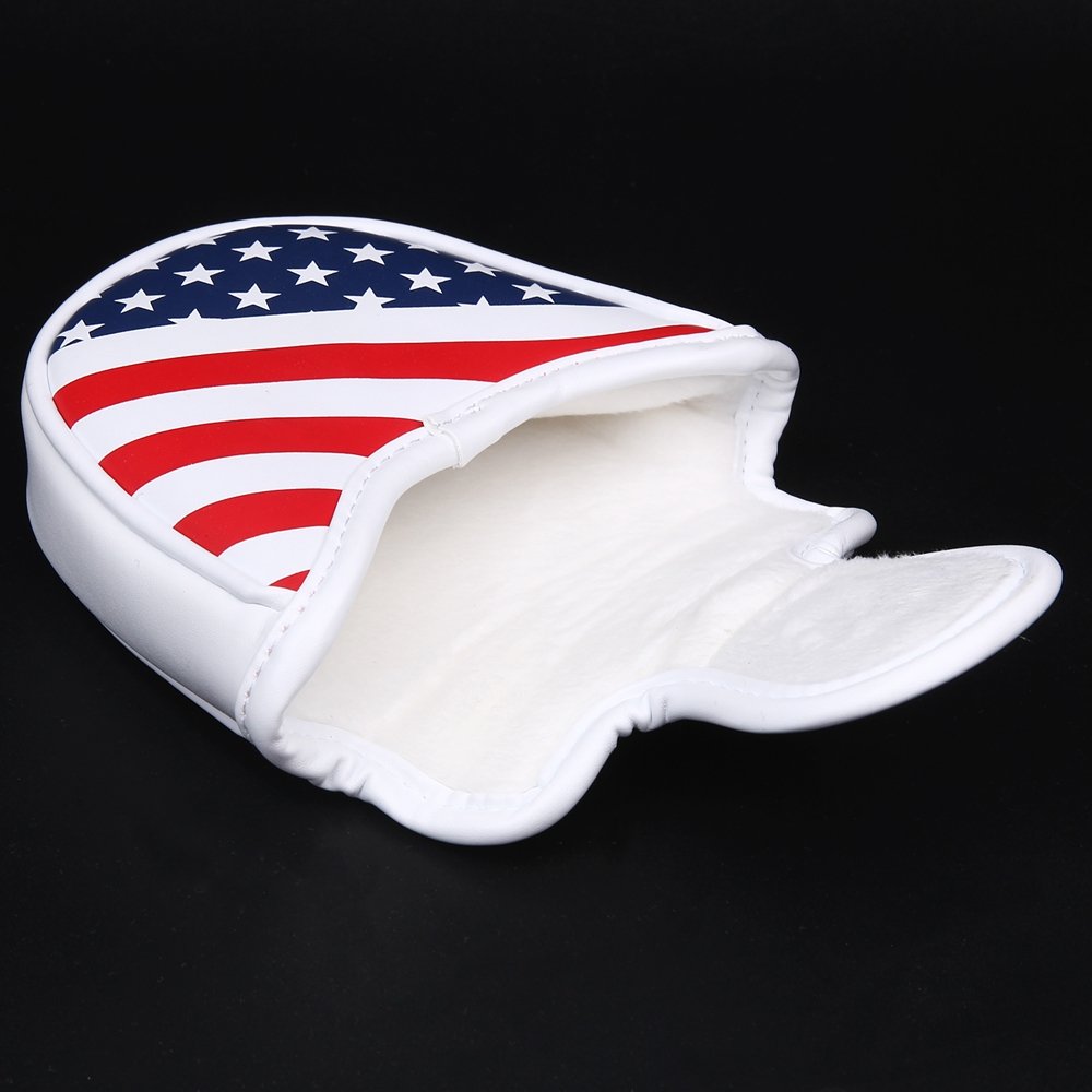 Stars& Stripes Golf Mallet Putter Head Cover Protector Magnetic Closure