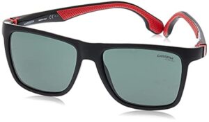 carrera men's ca5047/s square sunglasses, black/green, 56 mm