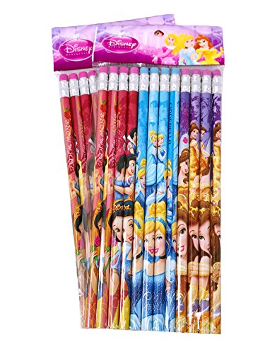 Princess Pencils Disney Princess Wood Pencils, 2 Packs of 12