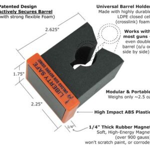 Liberty Safe Magnet Gun Caddy (2 Pack) - Flexible, Anti-Scratch, Magnetic Gun Holder