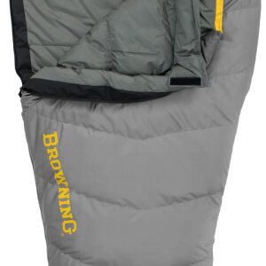 Browning Camping Vortex +20 Degree Mummy Sleeping Bag, Gold/Coal