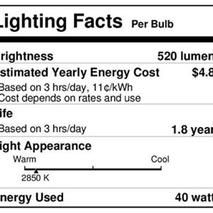 Westinghouse 05017 40 Watt Eco-Halogen G25 Cut Glass Light Bulb (6 Pack)