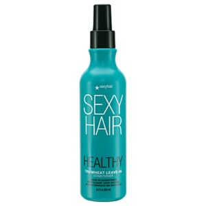 sexyhair healthy tri-wheat leave-in conditioner, 8.5 oz | up to 90% better detangling | reduces breakage | moisture, smoothness, and shine