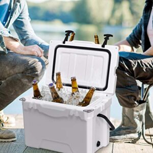 Giantex 20 Quart Portable Ice Cooler, Heavy Duty Ice Chest with 2 Cup Holder, Fish Ruler, Bottle Openers, Camping Cooler for Beach Boat Fishing Hunting BBQ (20 Quart)