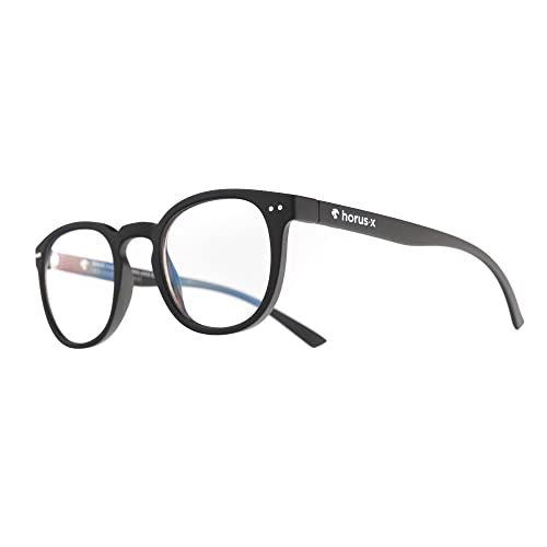 Horus X ® • Round Blue Light Glasses | Computer Glasses for Screens: Anti-Fatigue & Eyestrain Relief | Men and Women | URBAN Clear