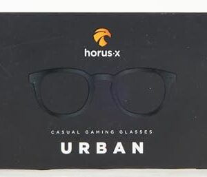 Horus X ® • Round Blue Light Glasses | Computer Glasses for Screens: Anti-Fatigue & Eyestrain Relief | Men and Women | URBAN Clear