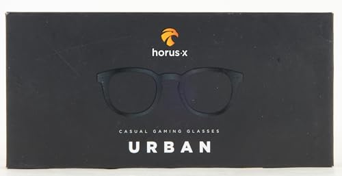 Horus X ® • Round Blue Light Glasses | Computer Glasses for Screens: Anti-Fatigue & Eyestrain Relief | Men and Women | URBAN Clear