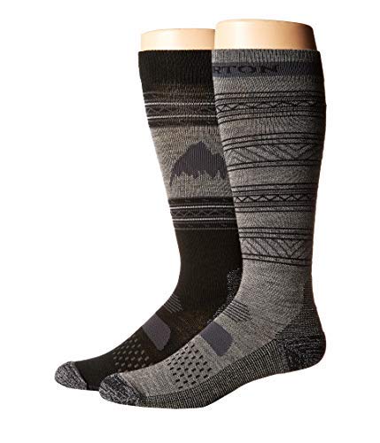 Burton Mens Performance Lightweight Sock 2Pk, True Black, Small