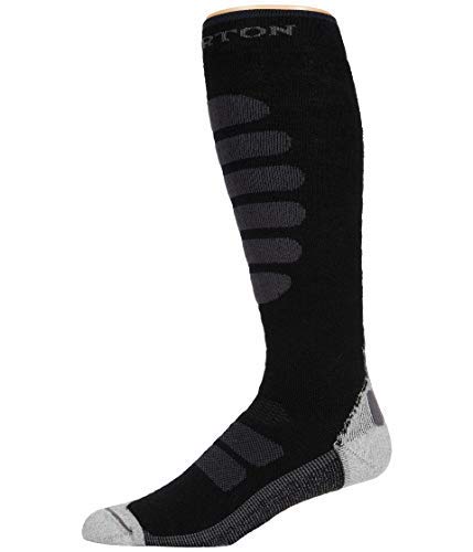 Burton Men's Performance + Midweight Compression Socks, True Black, S