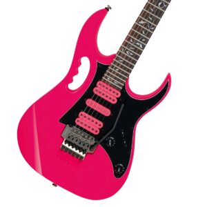 ibanez steve vai signature jemjrsp electric guitar, rosewood fretboard, pink