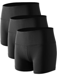 cadmus women's stretch fitness running shorts with pocket,3 pack,05,black,small