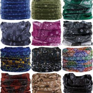 VANCROWN Headband Head Wrap Headwear Sport Sweatband 280 Patterns 12 in 1 Magic Scarf 12PCS 9PCS & 6PCS (12PCS.Arabesque.1)