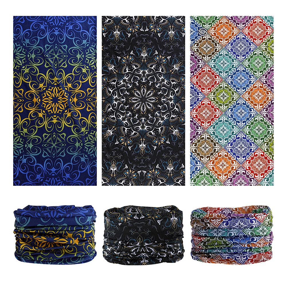 VANCROWN Headband Head Wrap Headwear Sport Sweatband 280 Patterns 12 in 1 Magic Scarf 12PCS 9PCS & 6PCS (12PCS.Arabesque.1)