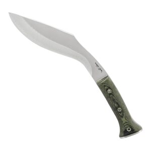 condor tool & knife k-tact kukri knife | gardening machete | high carbon steel | micarta handle | kydex with leather belt loop sheath | gurkha knife | convex grind | 6mm thick | 14.5in blade | 32.4oz