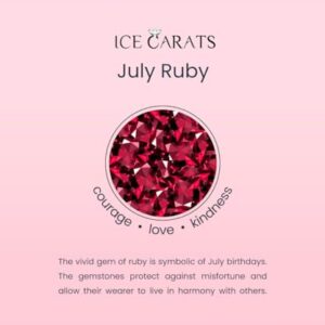 IceCarats 14K White Gold Red Ruby Ring July Birthstone Jewelry Size 7.00