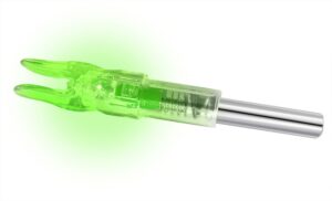 new lighted nocks for arrows with .244 inside diameter led nocks with switch button for archery hunting(green pack of 6)