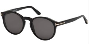 tom ford sunglasses ian-02 ft 0591 shiny black/grey 51/20/145 unisex, shiny black/grey., 51.0