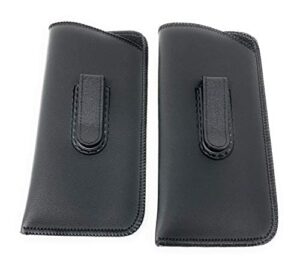 full clip soft eyeglass case in black (2 pack)