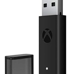 Microsoft Xbox Wireless Adapter for Windows 10 - Play Games Using Xbox Wireless Controller - Wireless Stereo Sound Support - Connects up to 8 Controllers at Once