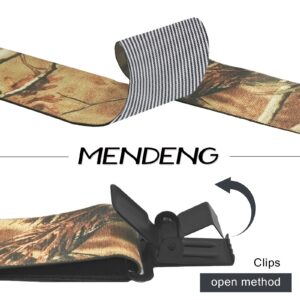 MENDENG Men's Camouflage Clip-End Suspenders 2" Strong Clips Heavy Duty Braces