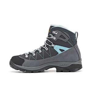 asolo women's high hiking shoes, grey grigio gunmetal blue pool a177, 7.5