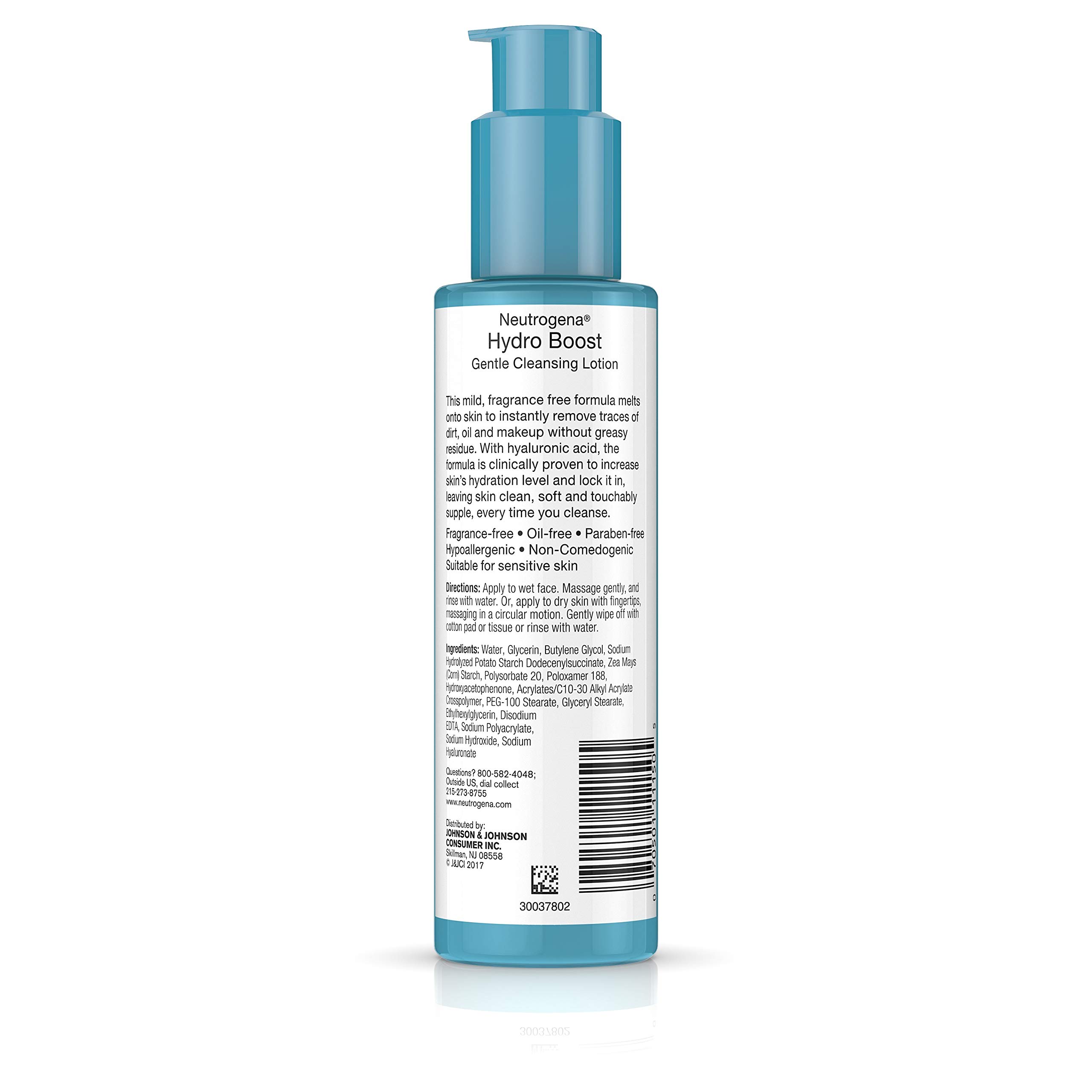 Neutrogena Hydro Boost Gentle Cleansing Lotion 5 Ounce Fragrance-Free (147ml)