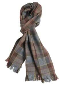 outlander jamie fraser tartan premium wool scarf - woven in scotland - made in the u.s.a. - 9" x 58"