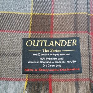 OUTLANDER JAMIE FRASER TARTAN PREMIUM WOOL SCARF - Woven in Scotland - Made in the U.S.A. - 9" x 58"